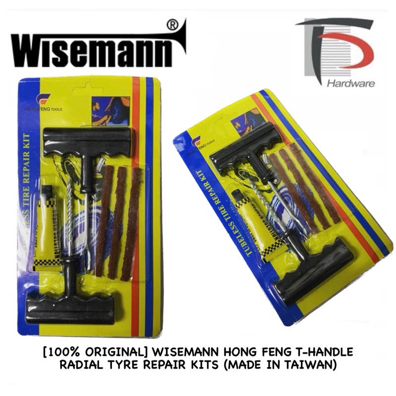 [100% ORIGINAL] WISEMANN HONG FENG T-HANDLE RADIAL TYRE REPAIR KITS ...