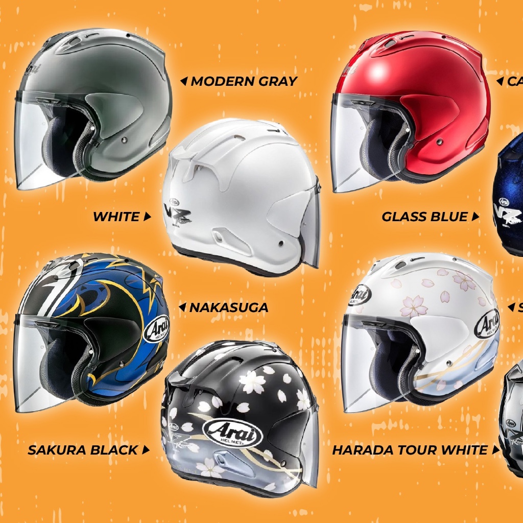 ARAI VZ RAM ARAI HELMET ARAI OPEN FACE HELMET OPEN FACE HELMET HALF FACE HELMET 100% ORIGINALLY ...