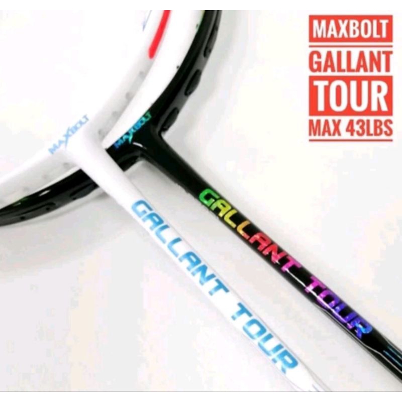 maxbolt gallant tour original racket badminton string and grip ...