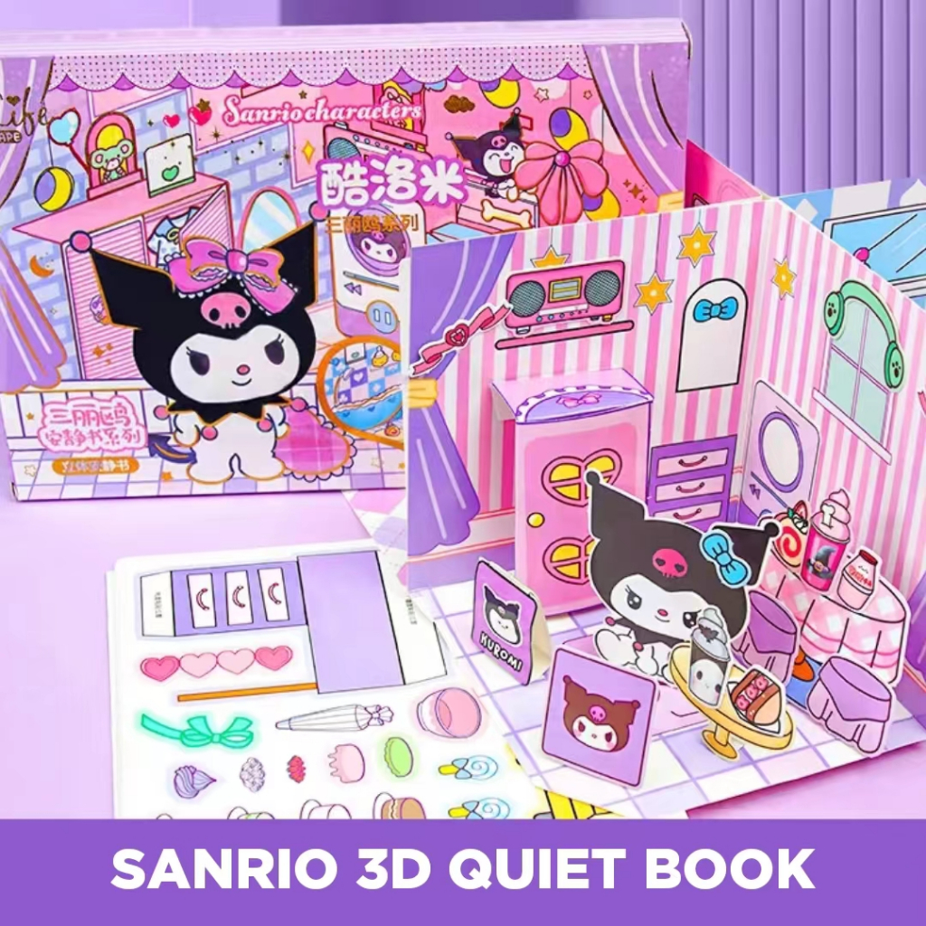 NEW!! Sanrio 3D Quiet Book/ Sanrio DIY Scene/ Kuromi 3D Quiet Book/ My Melody 3D Quiet Book ...