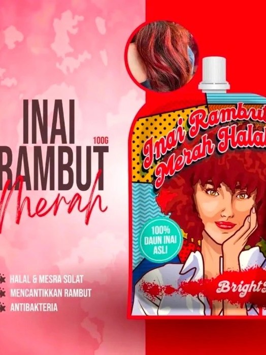 INAI RAMBUT MERAH ASLI ORGANIK HALAL | Shopee Malaysia