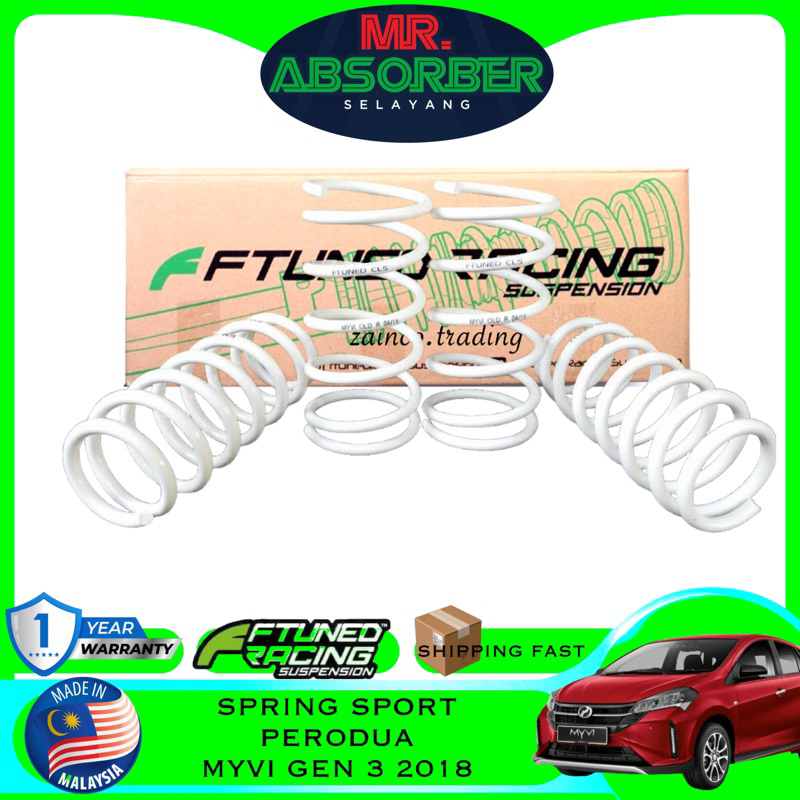 SPRING SPORT FTUNED PERODUA MYVI 2018 @ GEN-3 / MYVI OLD 05 / MYVI LAGI ...