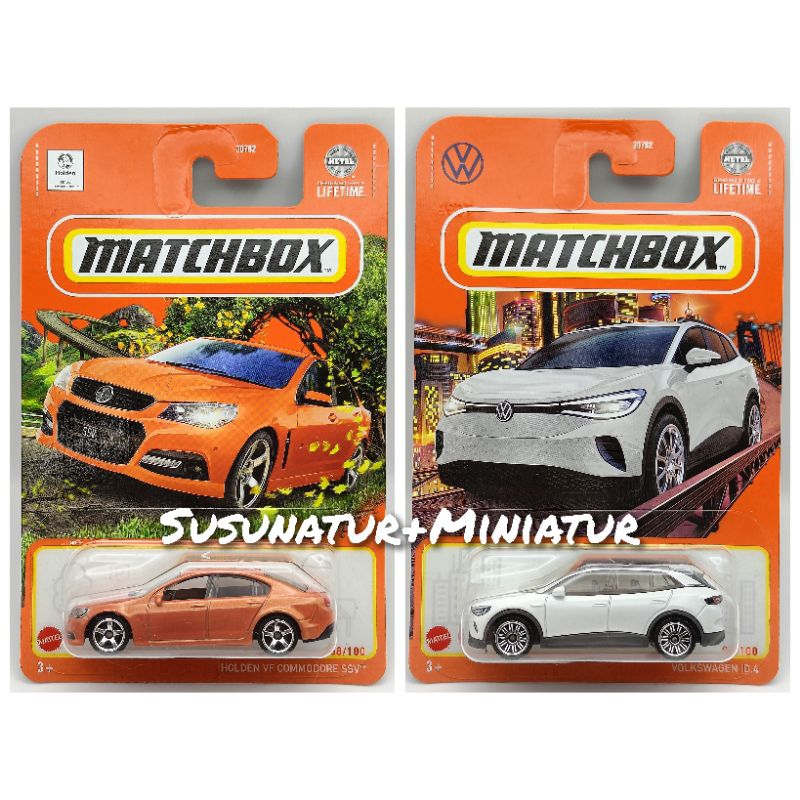 Matchbox Holden VF Commodore SSV , Volkswagen ID 4 (Card) 1:64 MBX 2024 ...