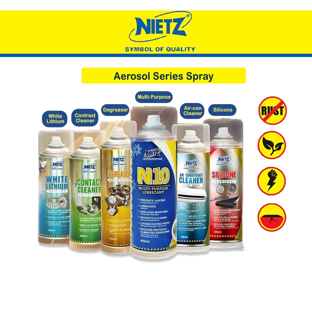 NIETZ SPRAY LUBIRCANT / N10 / DEGREASER / SPRAY GREASE / CONTACT ...