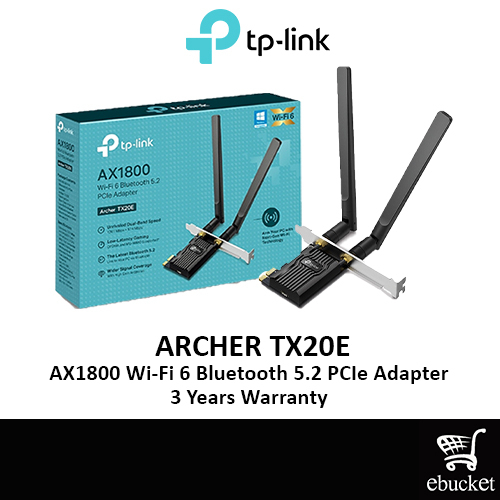 TP-LINK ARCHER TX20E AX1800 UNRIVALLED WI-FI 6 HIGH SPEED BLUETOOTH 5.2 ...