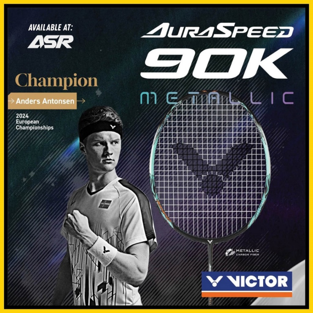 Victor Badminton Racket Auraspeed 90K Metallic ( Free Victor VBS66 Nano ...