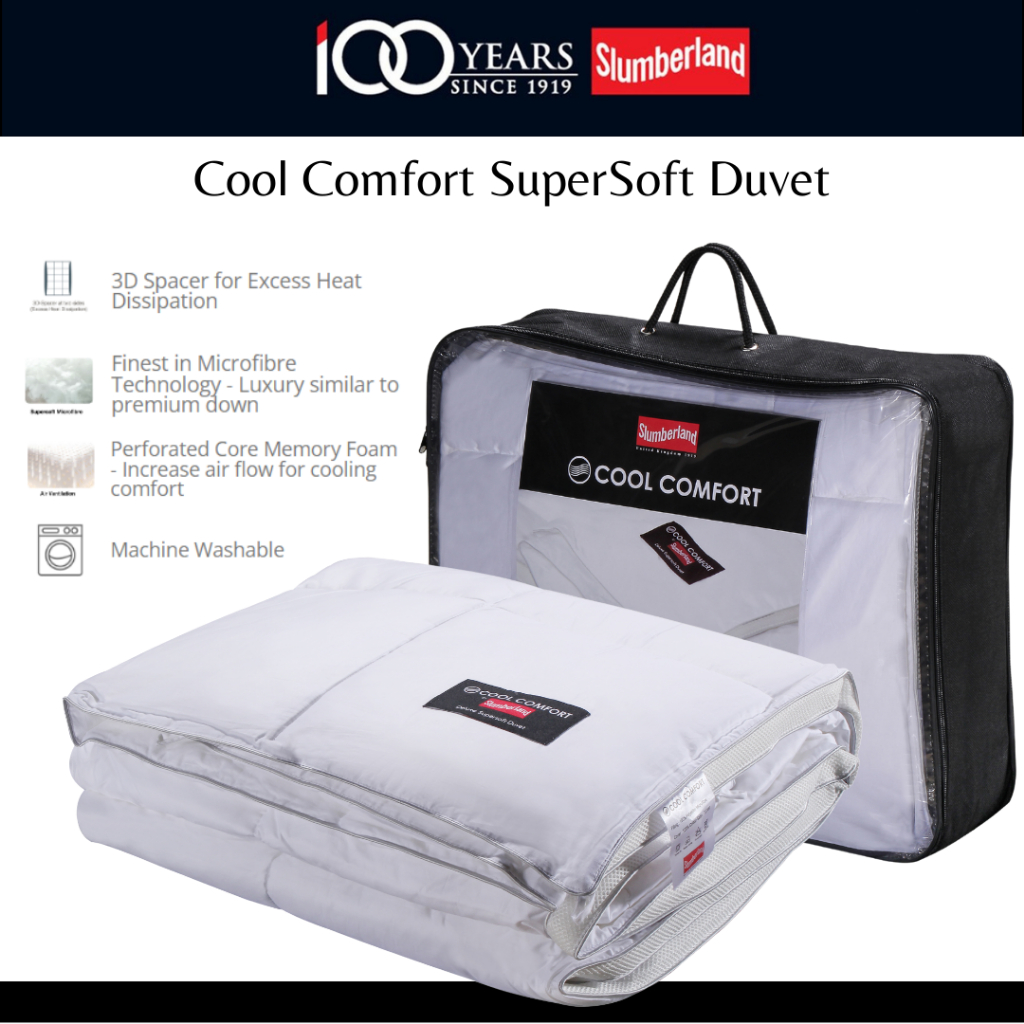 Slumberland Cool Comfort Deluxe Super Soft Duvet | Microfibre | Cotton ...