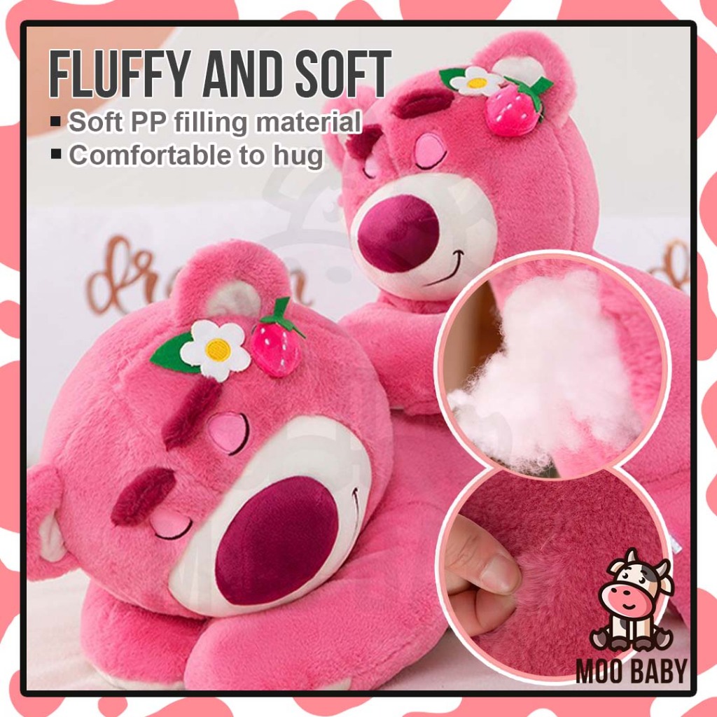 ⭐Moo Baby Patung Lotso Bear Boneka Lotso Strawberry Bear Lotso Doll ...