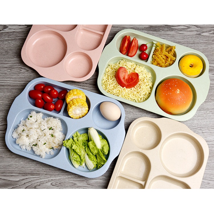 Plastic Student Dinner Plate Thickened Canteen Compartment Food Tray ...