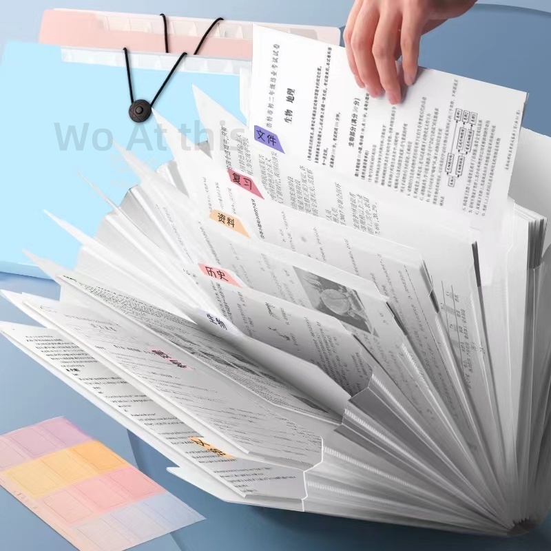 8/12 Pocket Folder with Labels, Expanding A4 File Folder Organizer ...