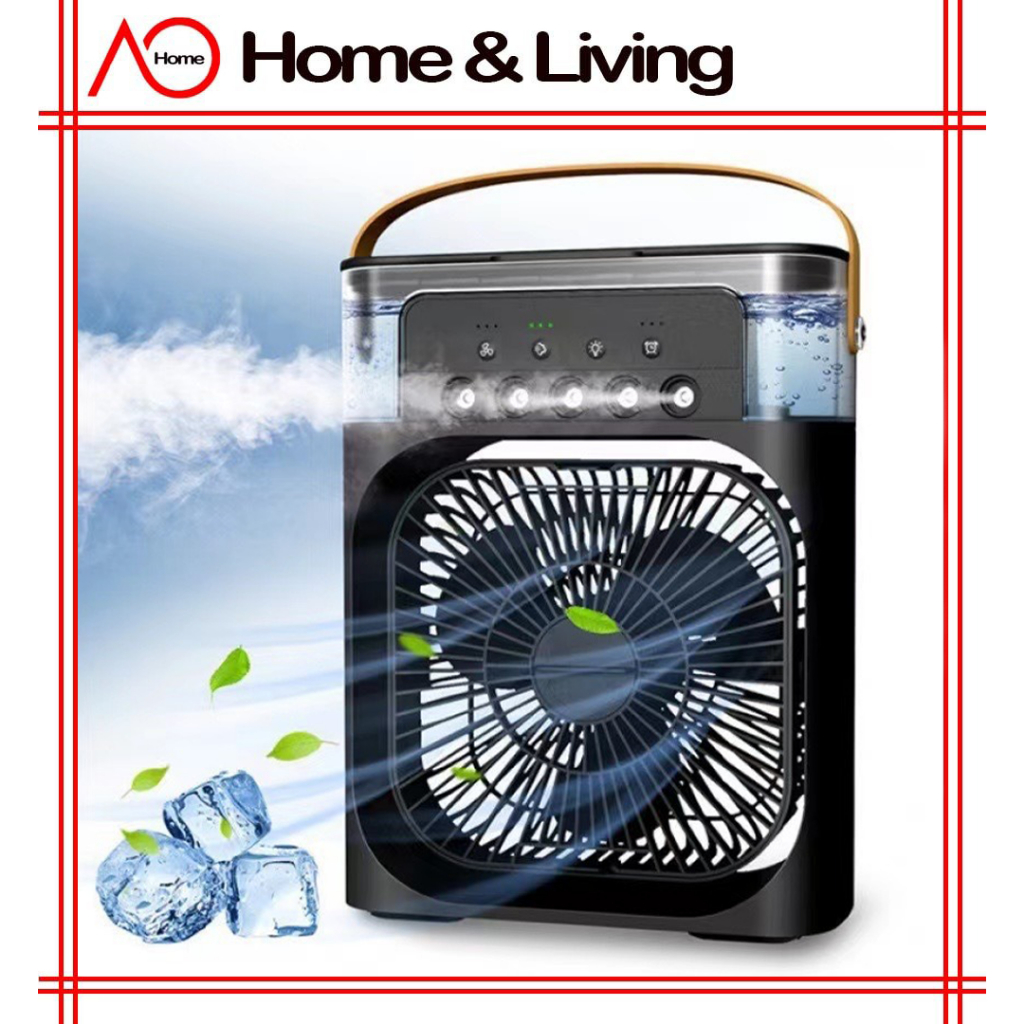 AO Home LED Light Humidifier Mist Air Cooler Fan Mini Water Cooling Air ...