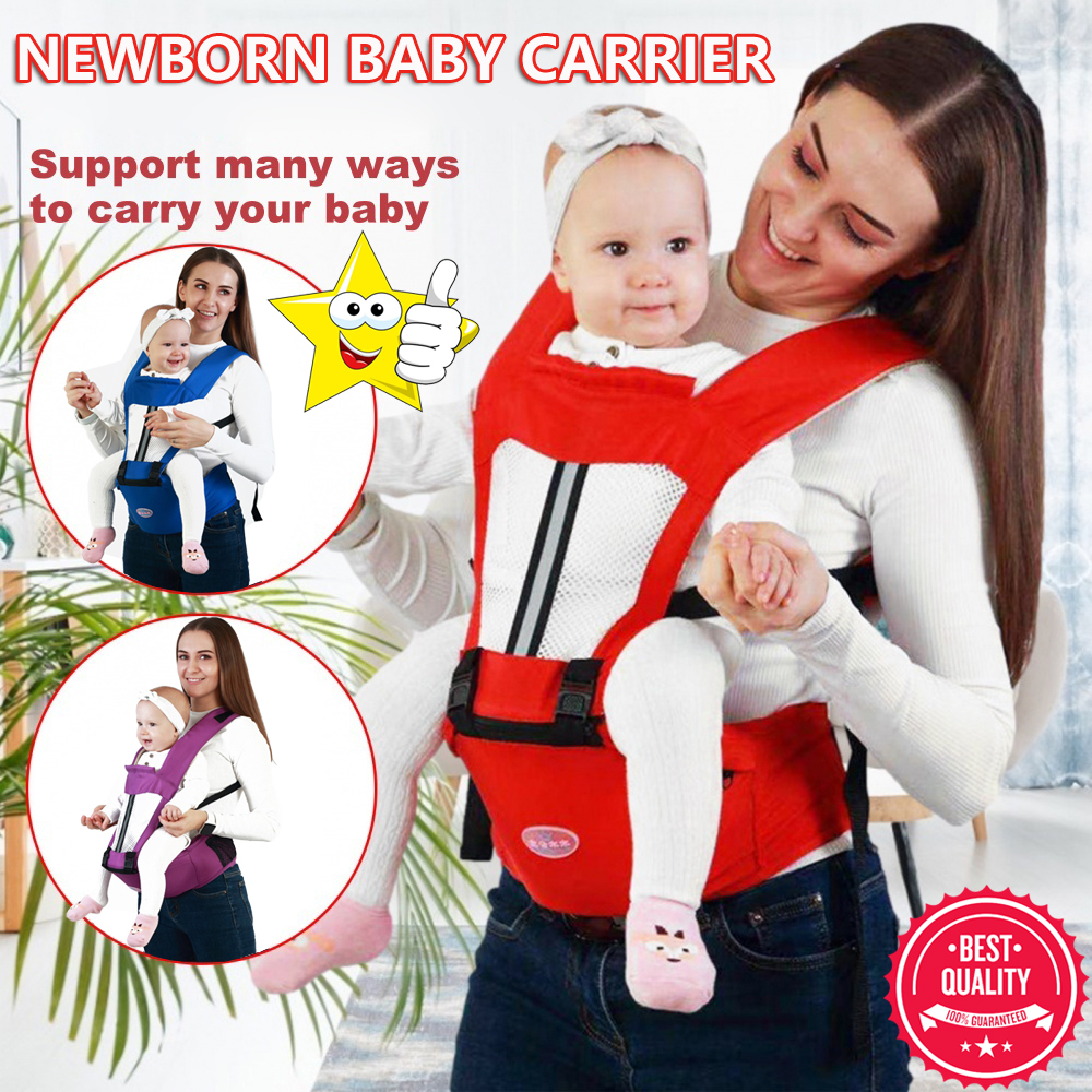 Newborn Baby Carrier 4-in-1 Kangaroo Hip Seat Carrier Multifunction ...