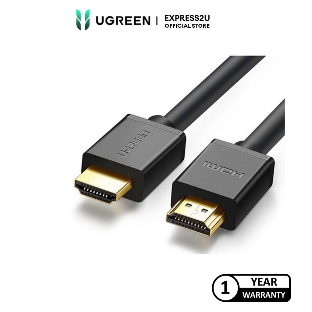 UGREEN HDMI 2.0 4K@60HZ CABLE 0.5M/1.5M/1M/2M/3M/5M/8M (BLACK) | Shopee ...