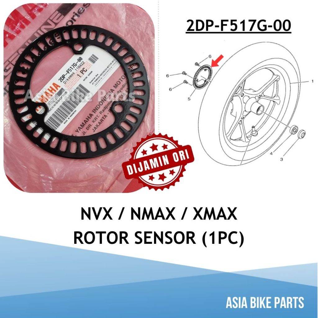 Yamaha Original NVX / NMAX / XMAX Rotor Sensor Plate ABS Disc Sensor ...