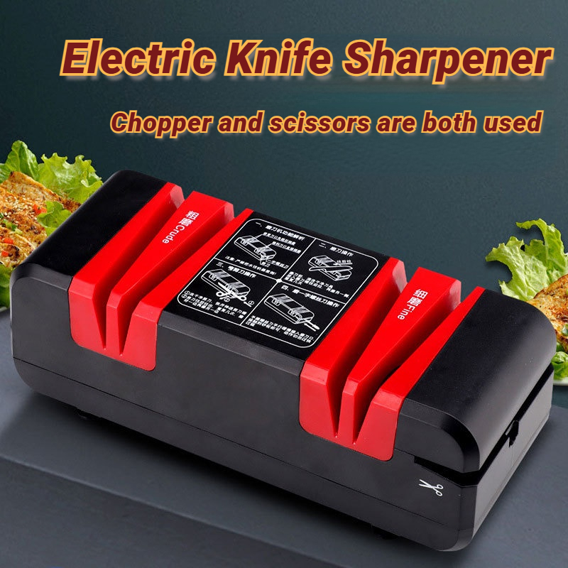 Electric Knife Sharpener Multi-Function 4-Stage Automatic Cutting ...