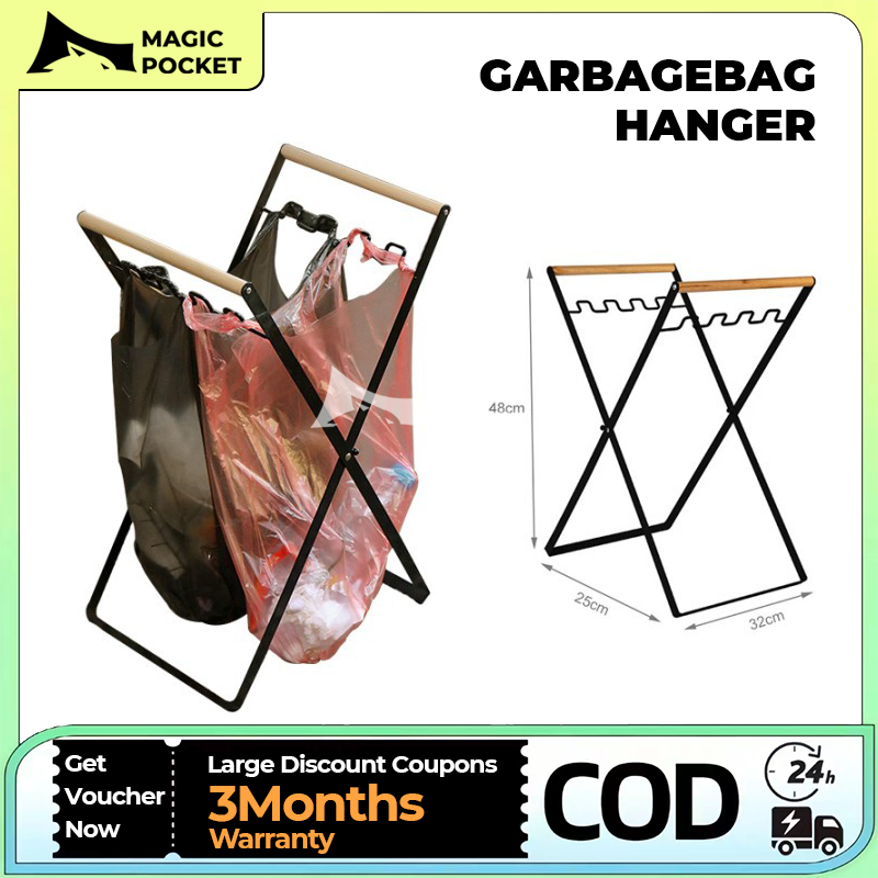 Foldable Garbage Frame Rack Bin Disposable Portable Rubbish Camping ...