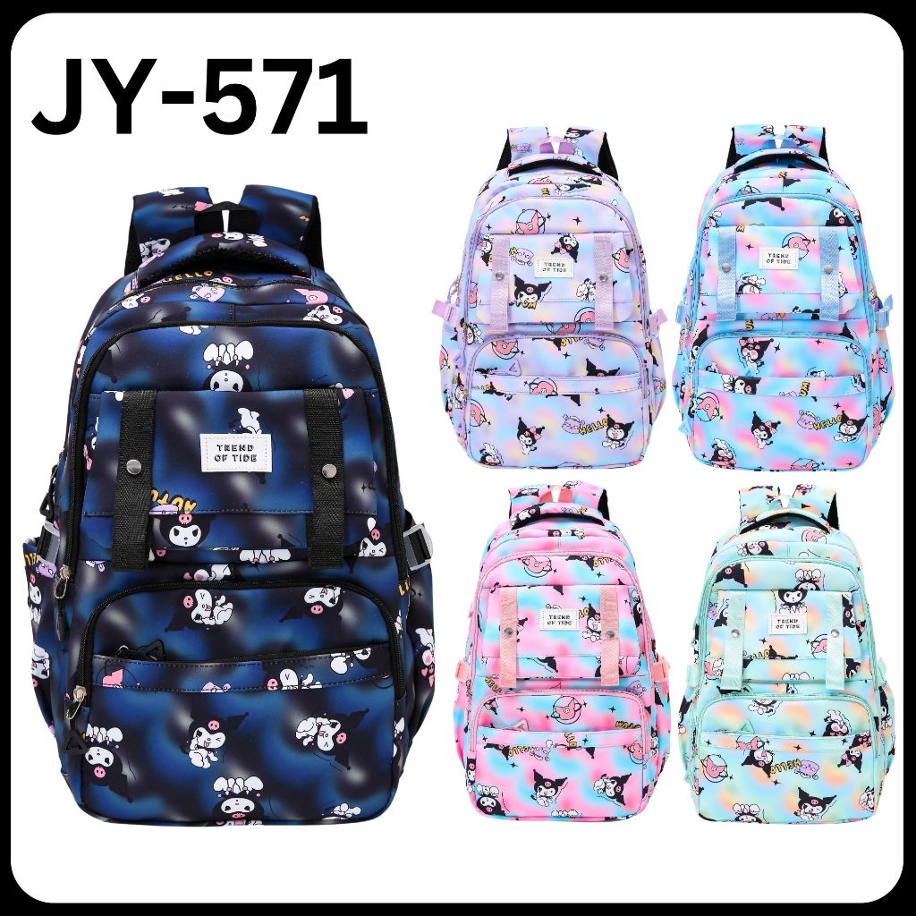 45CM KUROMI Sanrio Design School Backpack / Beg Galas Sekolah Rendah ...