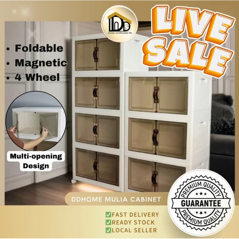 Kabinet Simpan Lipat Pelbagai Tingkat Collapsible Multifunctional ...