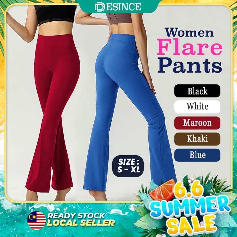 🇲🇾 DESINCE Women Long Pants Bootcut Woman Trousers Bodycon Flare Cut ...