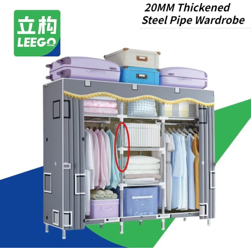 Wardrobes 20MM diameter steel pipe Cabinet Almari Baju Rak Baju ...