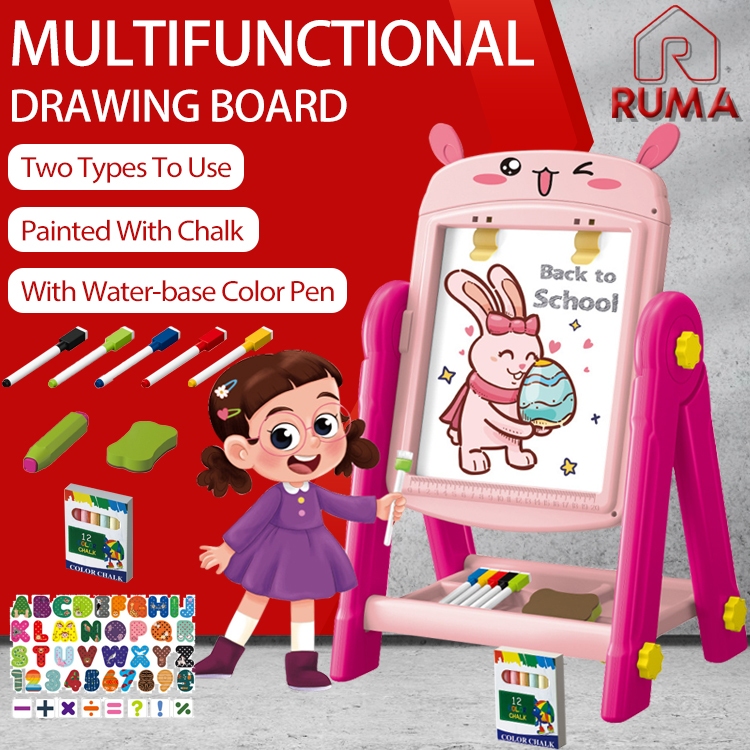Kids Multifunctional Magnetic Erasable Drawing Board with Bracket ...