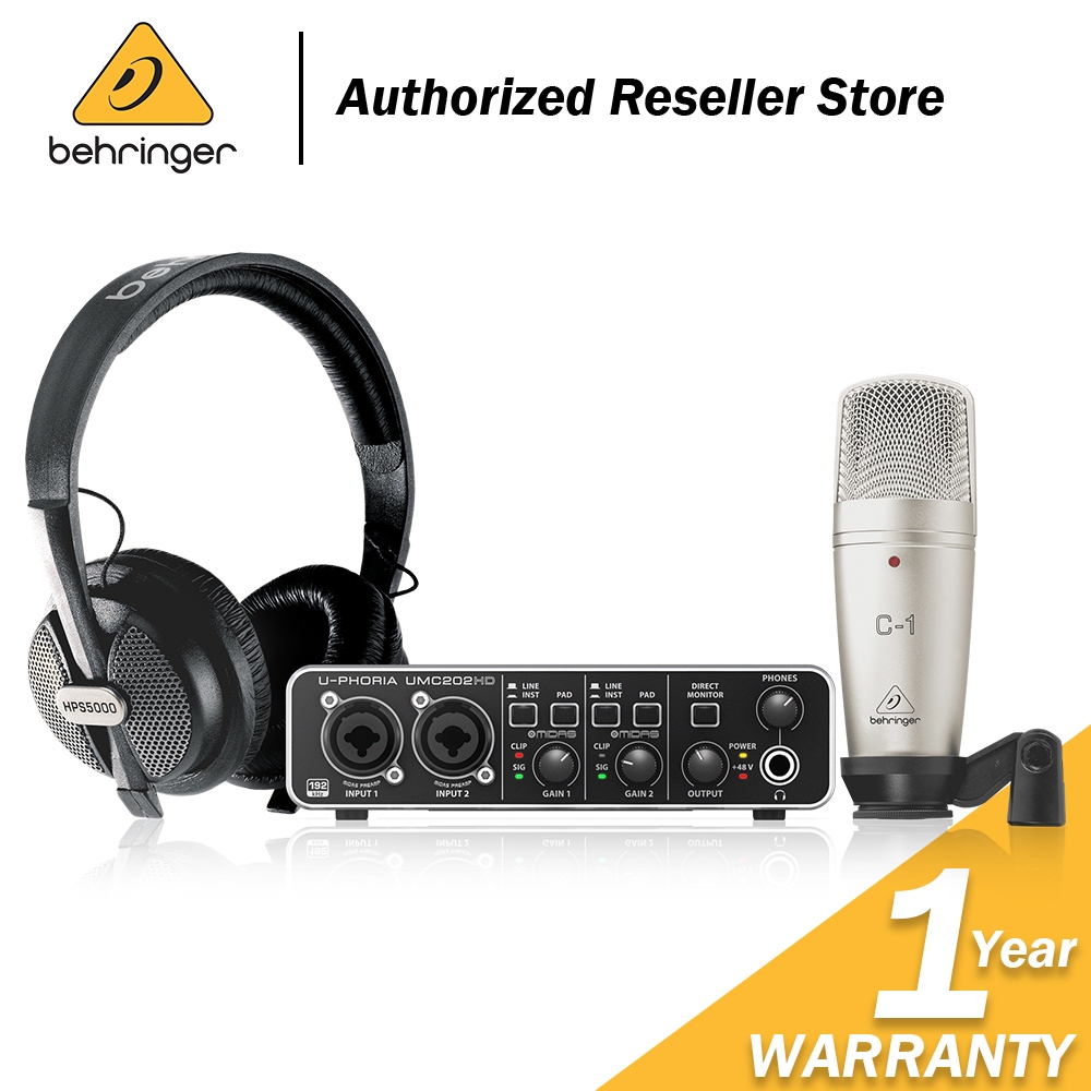 Behringer U-PHORIA Studio Pro Recording/Podcasting Bundle with UMC ...