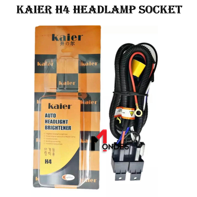 Universal H4 Kaier Wire Kit car headlamp headlight Head Lamp Socket ...