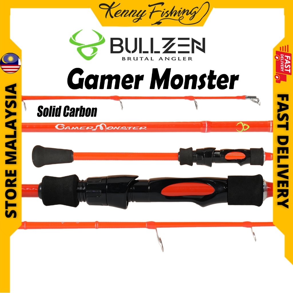 2024 BULLZEN Gamer Monster Solid Carbon Spinning Jigging Rod Fishing ...