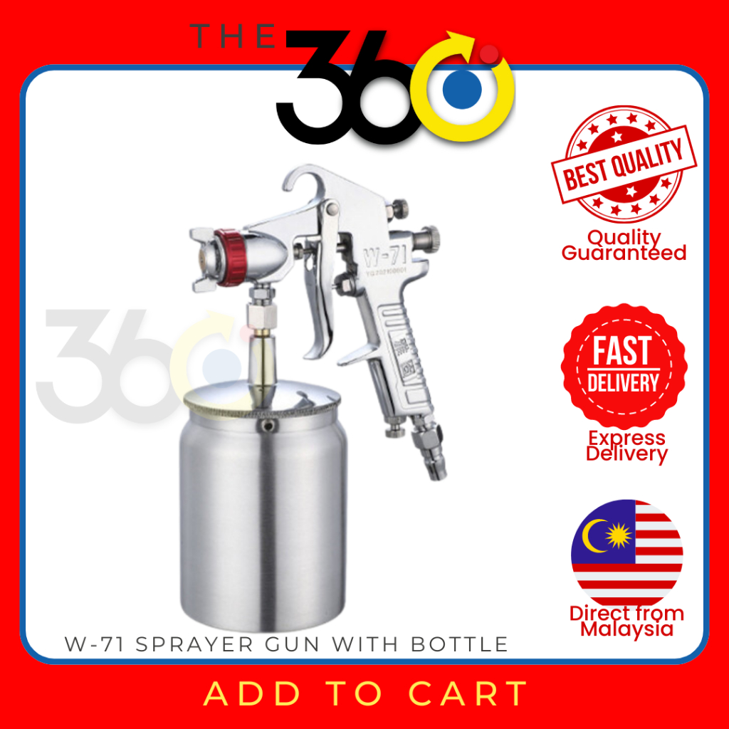 W71// W-71 PROFESSIONAL SPRAY PAINT GUN// SPRAY GUN// HIGH ATOMIZATION SPRAY GUN W71// LOWER POT ...