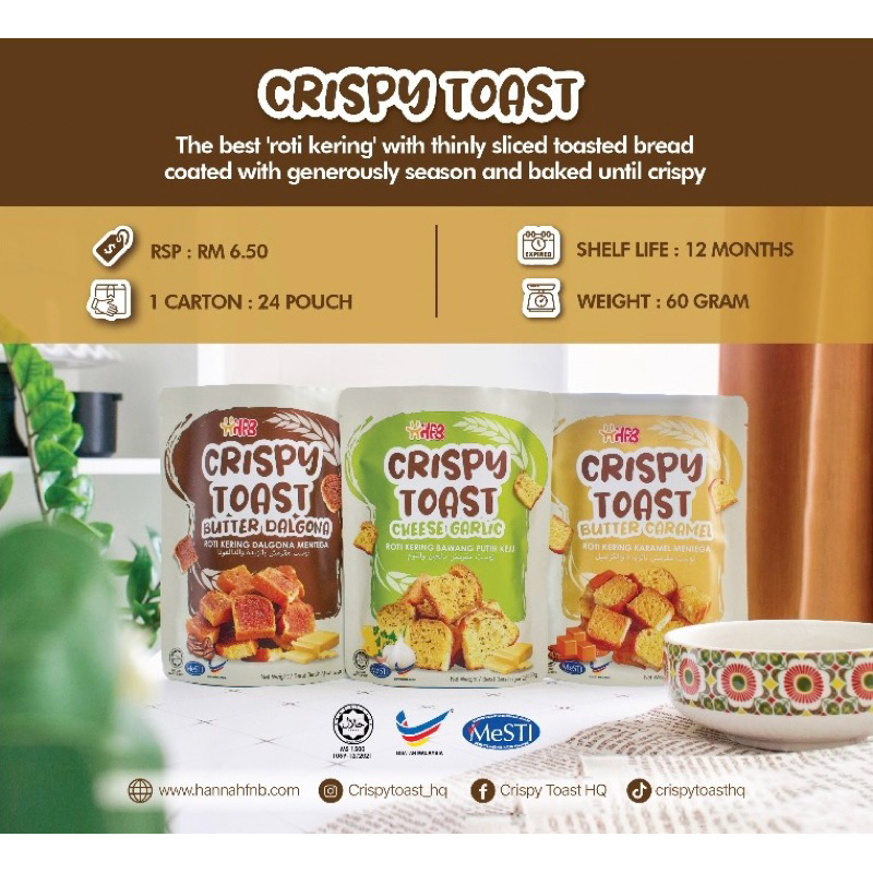 [Ready Stock] HFB Crispy Toast Yang Paling Enak 60g | Shopee Malaysia