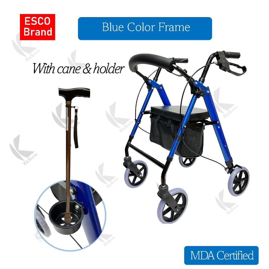 Esco Rollator Walker with seat /Tongkat beroda/助行器 | Shopee Malaysia