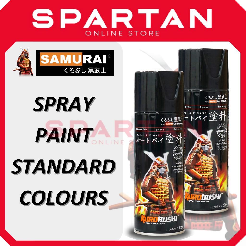 SAMURAI Spray Paint Standard Colour [400ml] Metal Plastic Samurai Paint Standard Colour Aerosol ...