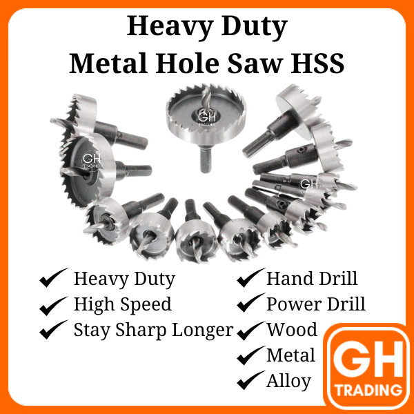Hole Saw Metal Penebuk Lubang Besi Hole Drill Mata Tebuk Besi Penebuk ...