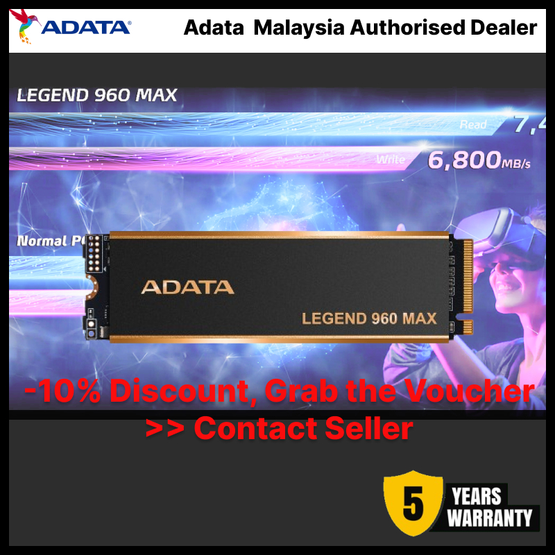 ADATA LEGEND 960 MAX PCIe Gen4 x4 M.2 2280 Solid State Drive 1TB / 2TB | Shopee Malaysia