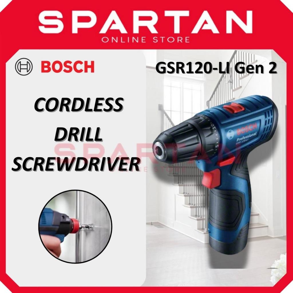 Bosch GSR120-LI Gen 2 Cordless Drill Screwdriver with 12V 2.0AH Battery ...