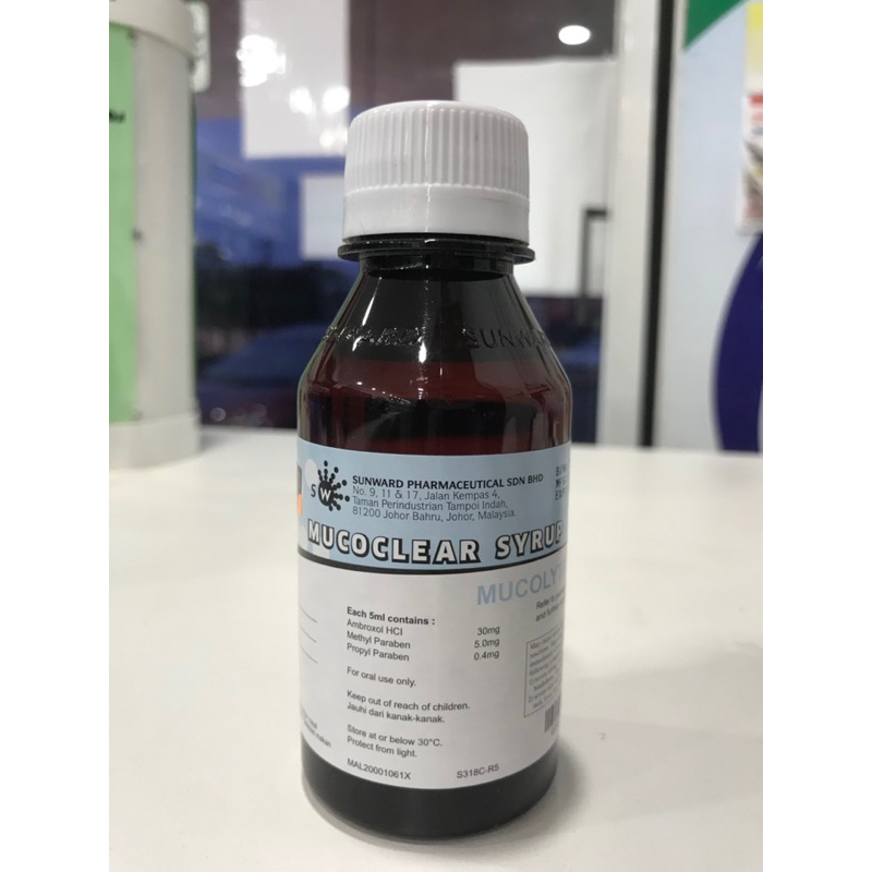 MUCOCLEAR SYRUP 120ml UBAT BATUK KAHAK UNTUK DEWASA DAN KANAK-KANAK ...