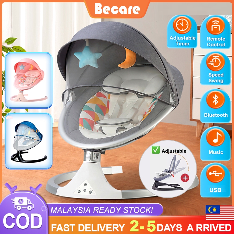 Newborn to 3 Years Auto Swing Leaf Bouncer with Mosquito Net Buaian ...