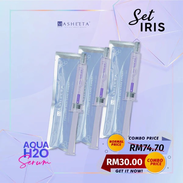 Set Iris (3 pcs) - Aqua H2O Serum (Hyaluronic Acid Serum) | Shopee Malaysia