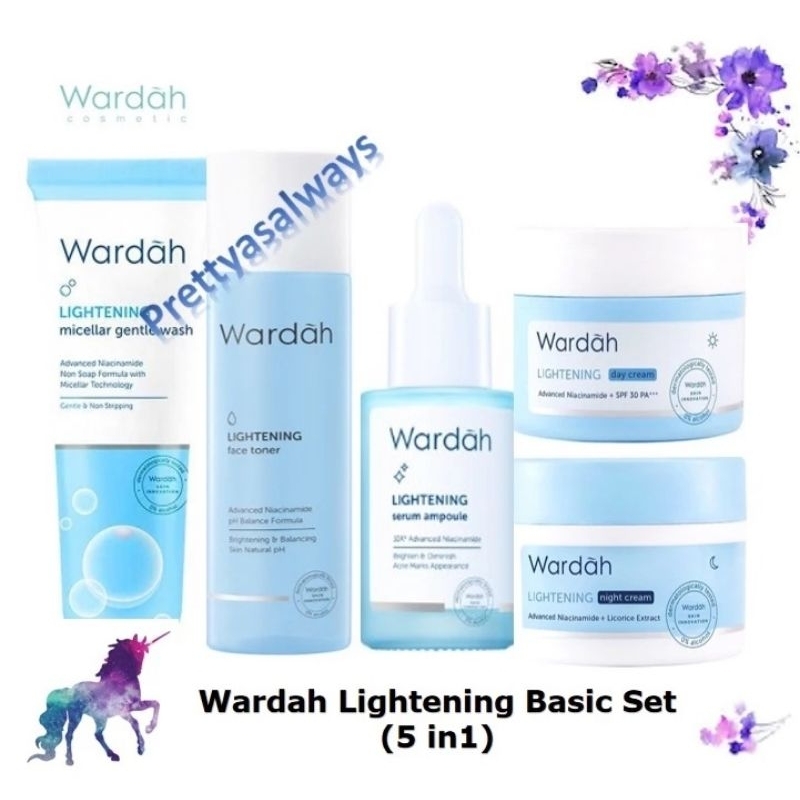 Wardah Lightening Series Complete Set / Wardah Lightening Gentle Wash ...