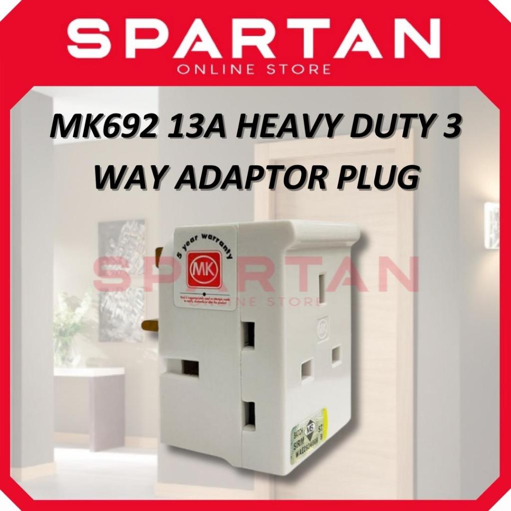 MK692 13A Heavy Duty 3 Way Adaptor Plug Socket Outlet Extension Multi ...