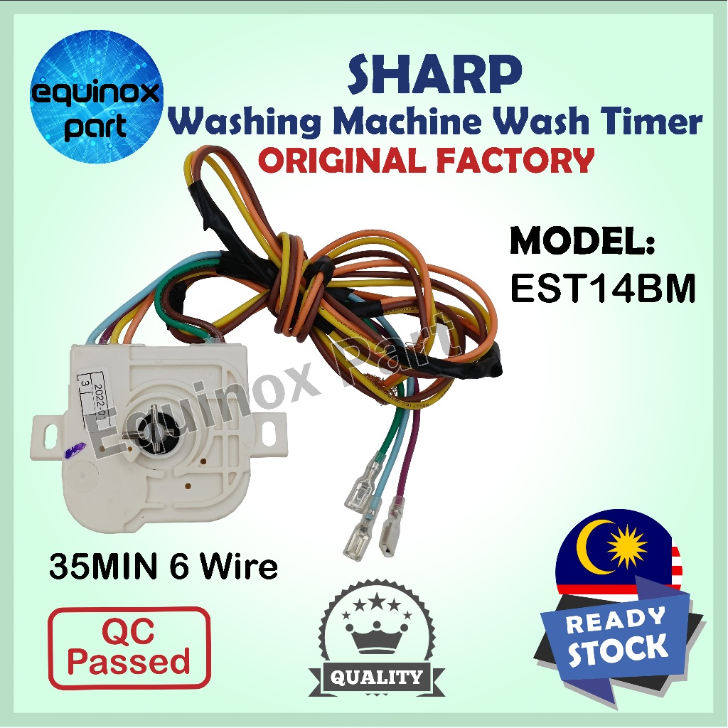 EST14BM SHARP 35MIN 6 Wire Washing Machine Wash Timer (Semi Auto ...