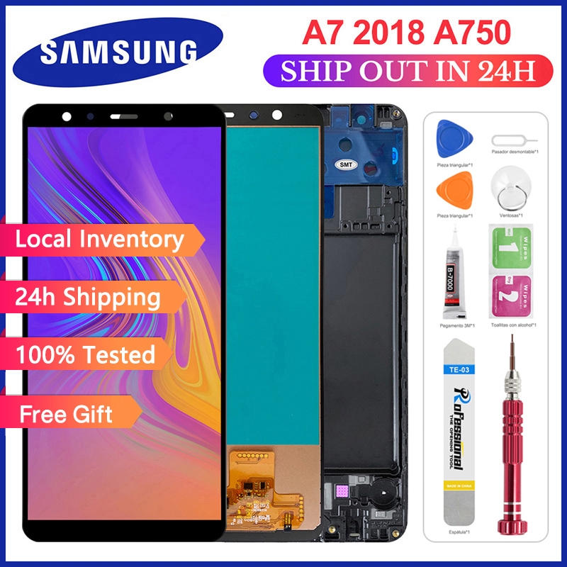 Samsung A7 2018/ A750 (TFT) LCD Display Touch Screen Digitizer Assembly Replacement Part with ...