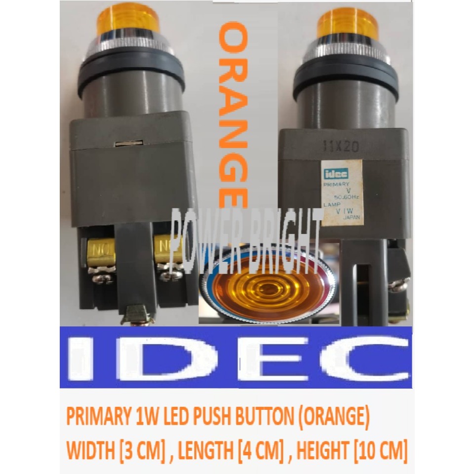 IDEC PRIMARY 1W LED PUSH BUTTON (ORANGE) | Shopee Malaysia