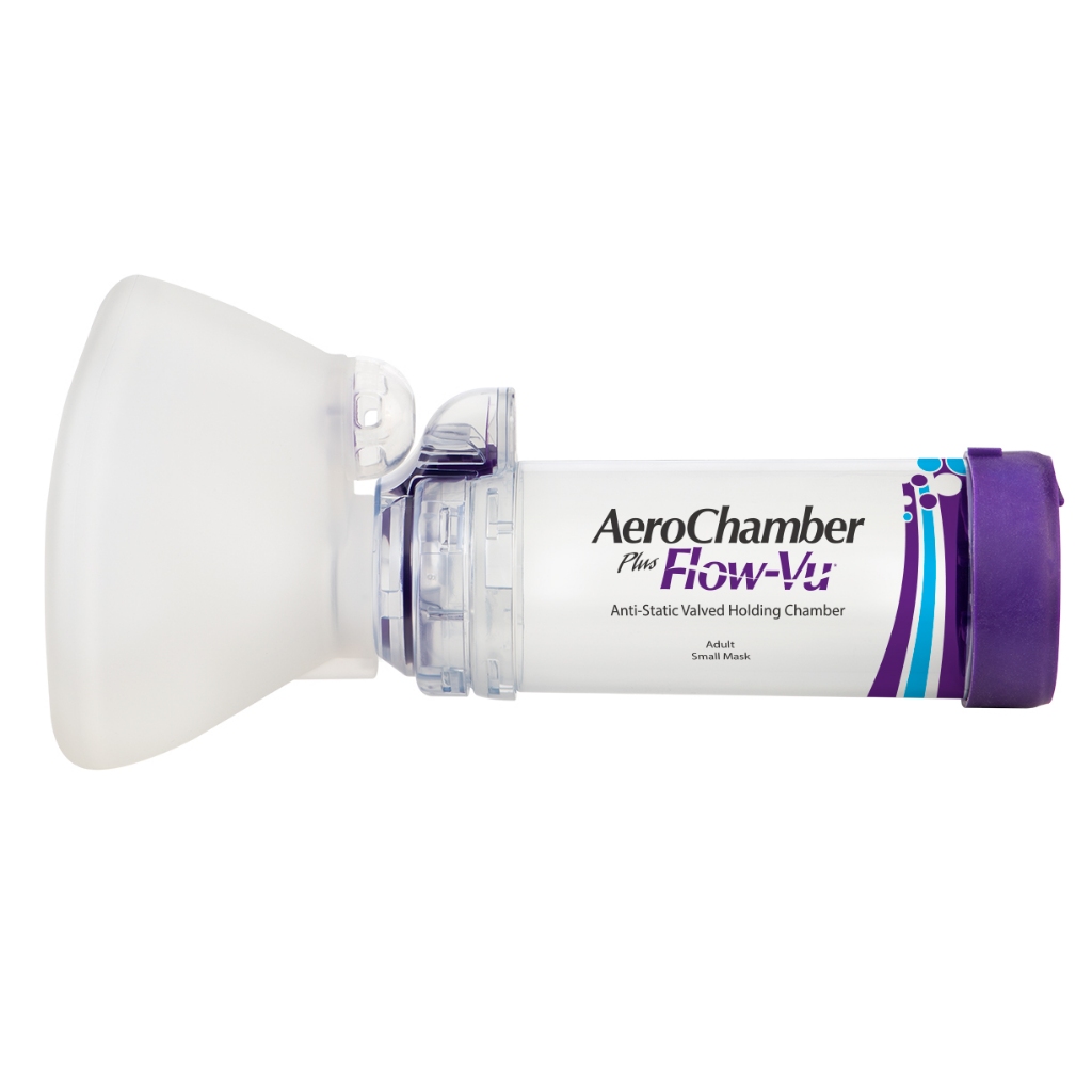 AeroChamber Plus* with Flow-Vu* Anti-static VHC with Small Adult Mask ...