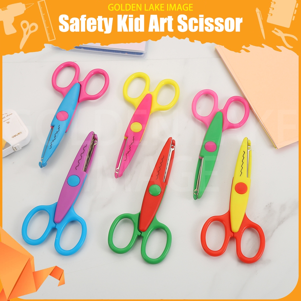 DIY Kids Decorative Scissors for Art Craft 6 Patterns Curved Edge ...