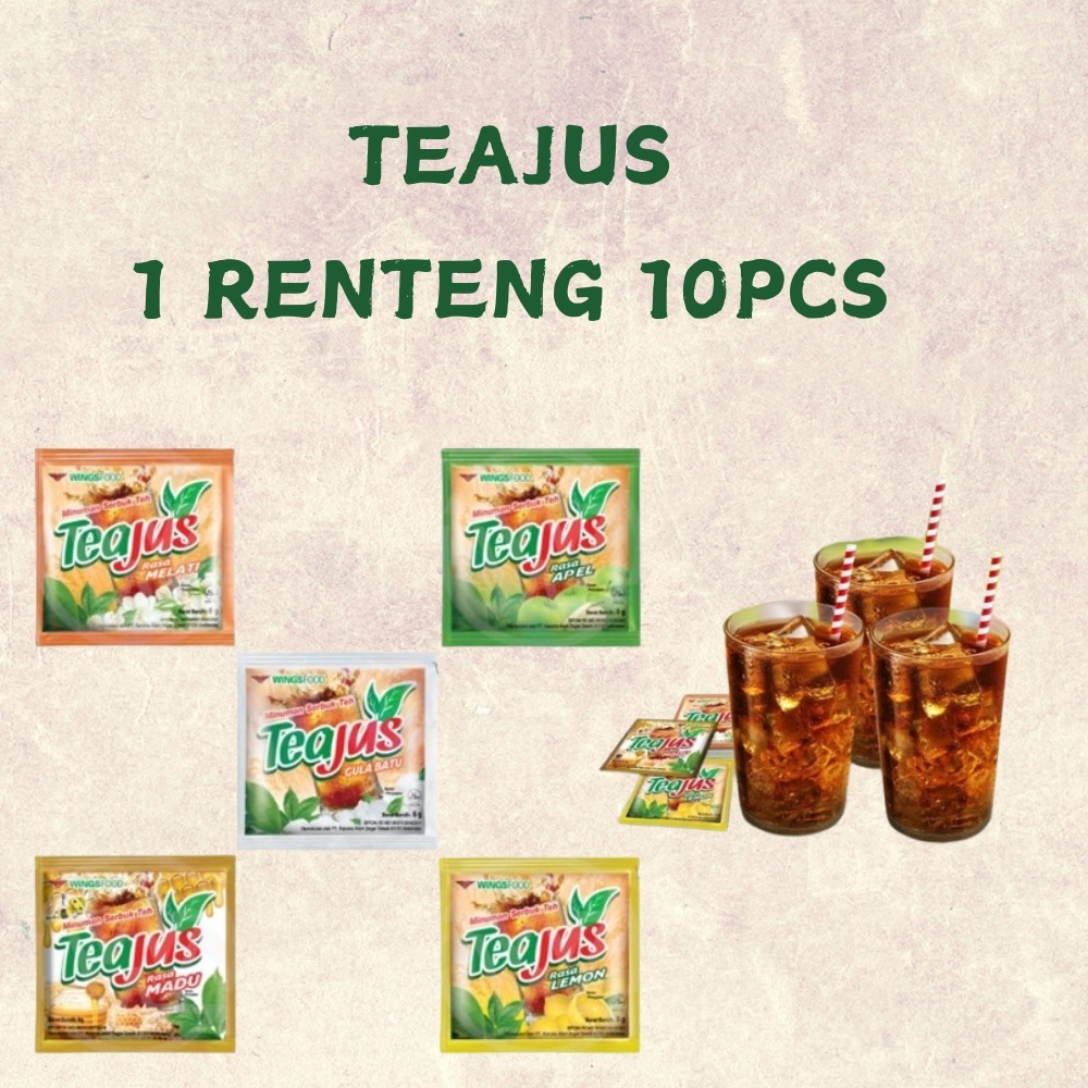 TEAJUS MINUMAN SERBUK PERISA TEH DARI INDONESIA TEA JUS 1 RENTENG 10PCS ...