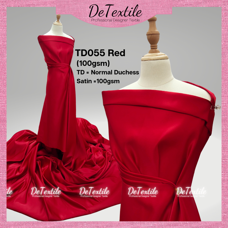 DeTextile Heavy Premium Duchess Satin Bridal Satin Fabric for Wedding ...
