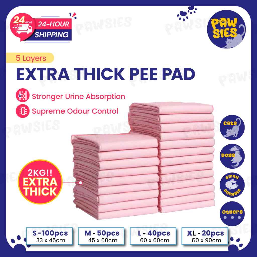 【𝟮𝟰𝗵𝗿 𝗦𝗵𝗶𝗽】 5-LAYERS EXTRA THICK PET PEE PAD Wee Wee Pad Pet Pad Sheet ...