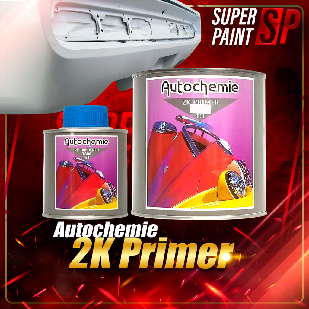 Autochemie 2K PRIMER 7000 4:1 SET wit Hardener | 1 Liter Undercoat Grey ...
