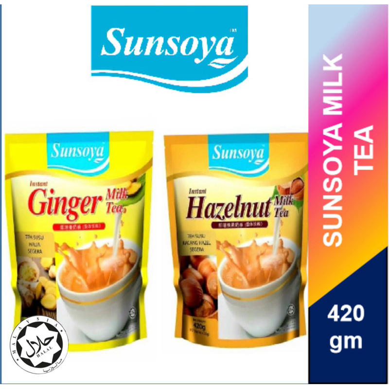 SunSoya Instant Ginger Milk Tea / Hazelnut Milk Tea (35g x 12 sticks ...